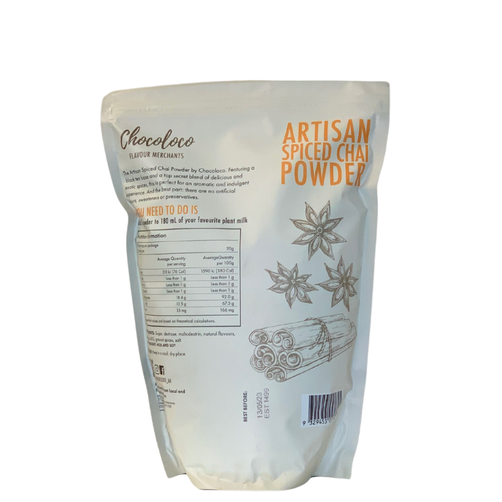Chocoloco Vegan Artisan Spiced Chai Powder – Cleanskin Coffee Co